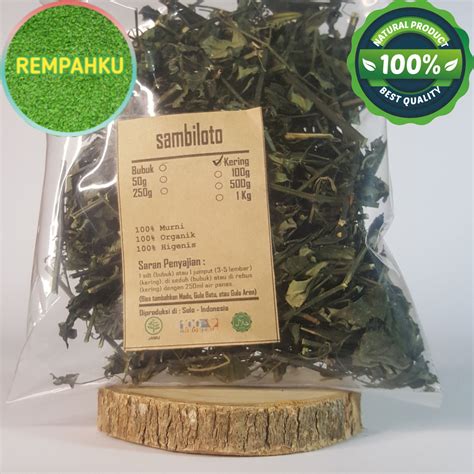 Sambilotodry Sambiroto 50 Grams Andrographis Paniculata Shopee
