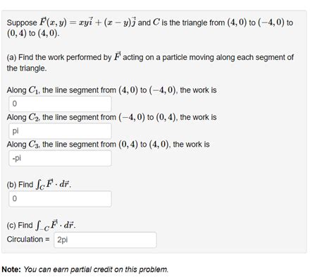 solved suppose vec f x y xyvec i x y vec j ﻿and c ﻿is
