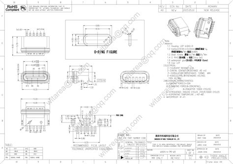 Professional Waterproof Usb C 6pin Receptacle Ipx7 Waterproof Type C 6pin Smt Connector Usb