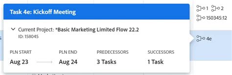 create a predecessor relationship on the task list adobe workfront