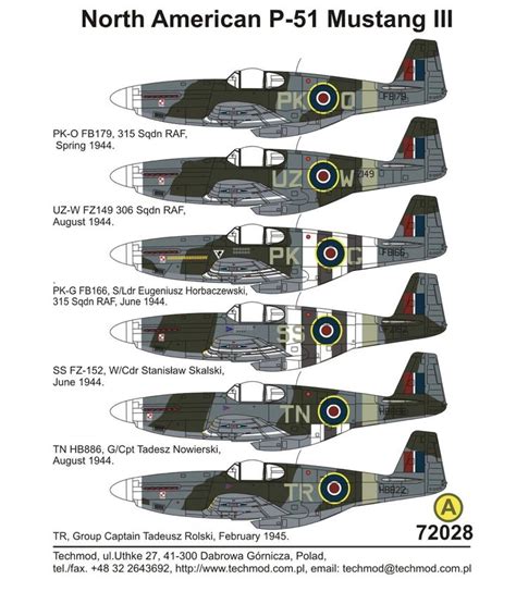 North American P 51 Mustang Ii In Three Colors And Sizes Model