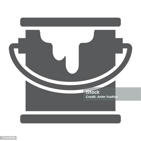 양동이 페인트의 문자 모양 아이콘 페인트 및 컨테이너 로그인 할 수 있습니다 벡터 그래픽 백색 배경에 단단한 패턴 10에 대한 스톡 벡터 아트 및 기타 이미지 Istock