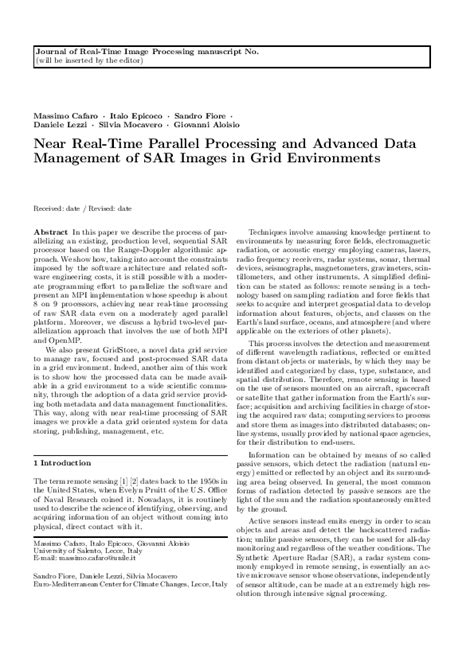 pdf near real time parallel processing and advanced data management