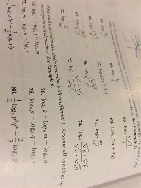 solved use the properties to rewrite expression simplify