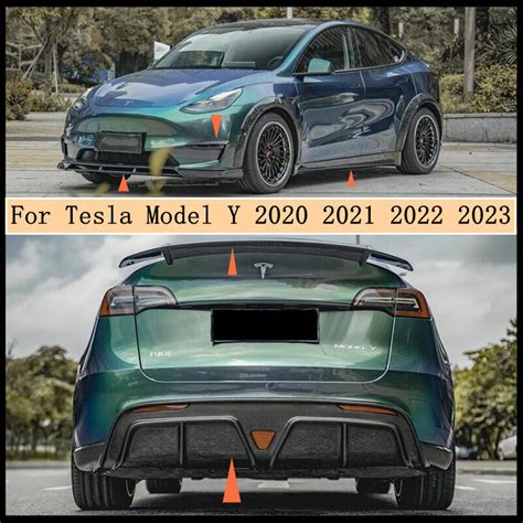 ┱for Tesla Model Y 2020 2021 2022 2023 High Quality Real Carbon Fiber