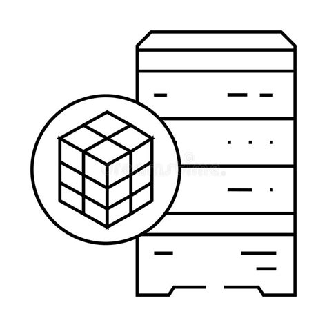 Data Clustering Database Line Icon Vector Illustration Stock Vector Illustration Of Technology