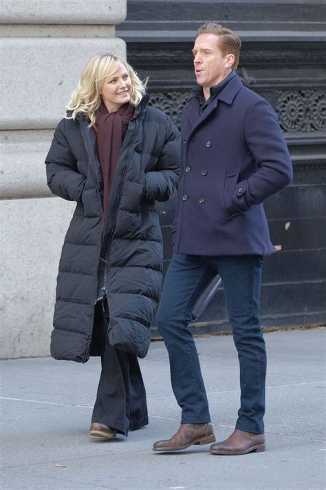 Malin Akerman And Damien Lewis On The Set Of Billions In New York 1120