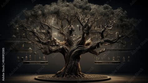 Ethical Decision Tree Exploring Moral Choices Stock Illustration