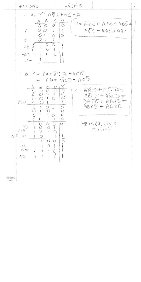 Digital Logic Assignment 3 Practice Questions With Resolutions Ece