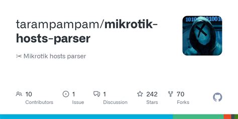 GitHub Tarampampam Mikrotik Hosts Parser Mikrotik Hosts Parser