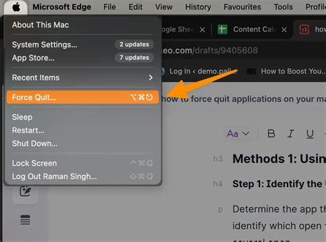 How To Force Quit Applications On Your Mac 3 Methods Kwebby