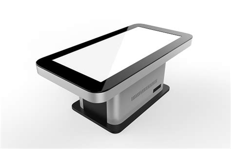 Lcd 터치 스크린 디스플레이 인터랙티브 키오스크 디지털 간판 Hd 화면 터치 디스플레이 키오스크 제품 3d 렌더링 그림입니다 0명에 대한 스톡 사진 및 기타 이미지