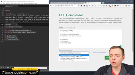 CSS Tutorial For Beginners How To Optimize Compress Your Code For Fast Loading Time