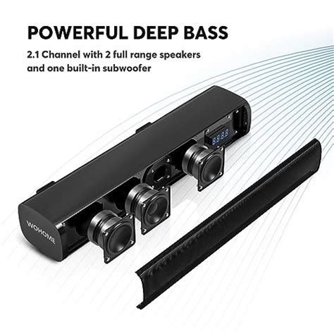 Wohome 21ch Sound Bar Tv Speaker With Subwoofer Bluetooth Voice
