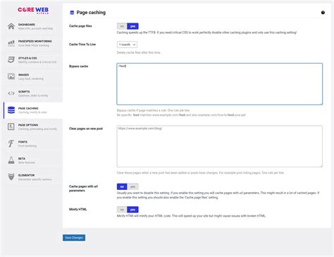 WP Core Web Vitals