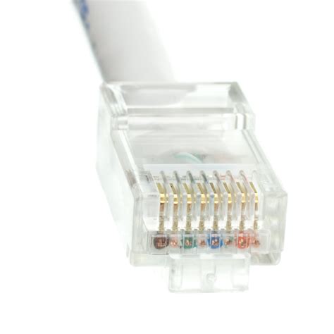 Cat5e White Copper Ethernet Cable Bootless 100ft