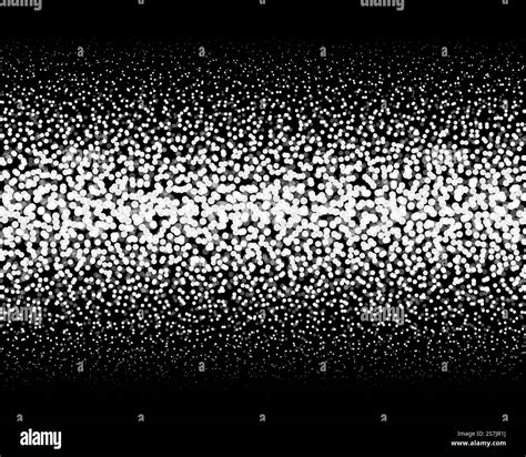 Gradient Dotted Background On Black Horizontal Dotwork Pattern Background Vector Illustration