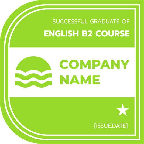 Simple And Integrated Blue Course Completion Badge Template