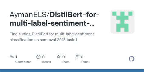 github aymanels distilbert for multi label sentiment classification