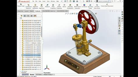 Solidworks A Simple Oscillating Steam Engine YouTube