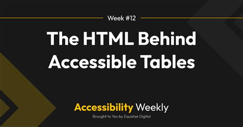 Accessible Tables Html Best Practices