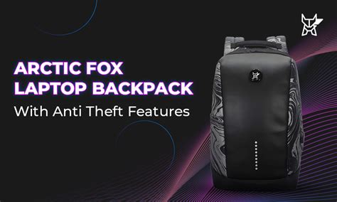 Buy Arctic Fox Anti Theft Laptop Backpack Slope Marble Black Polyester