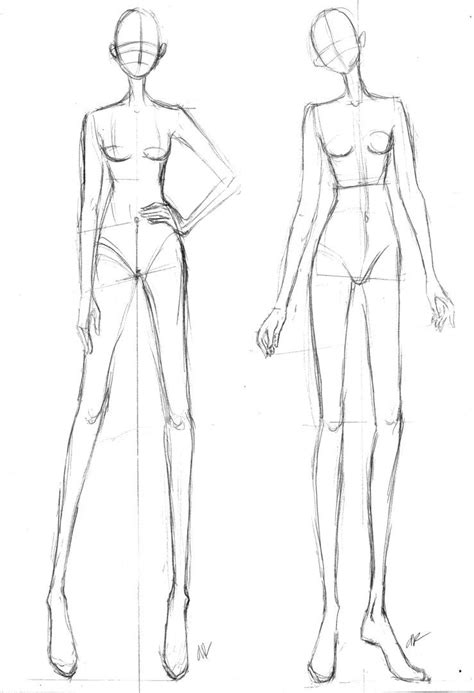 Free Fashion Croquis 04 By Aiciel On Deviantart Fashion Figure