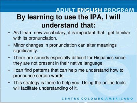 PPT OPEN TUTORING SESSION PRONUNCIATION USING THE IPA EFFECTIVELY PowerPoint Presentation ID