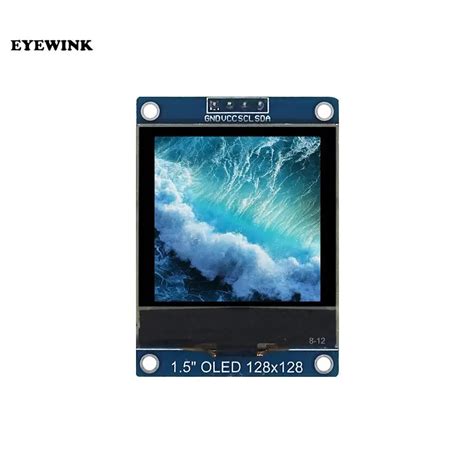 1 5 Inch 4PIN OLED Module Display Screen SH1107 Drive IC 128 128 IIC I2C Interface For 51 STM32