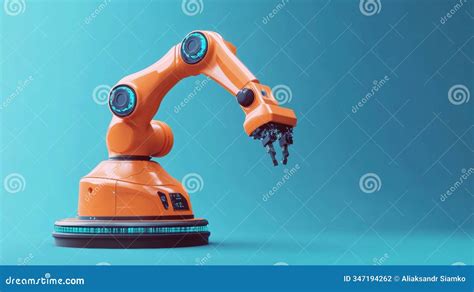 Modern Robot Arm Automating Processes In Smart Factory Background
