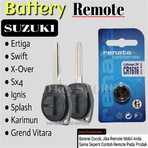 Jual Baterai Battery Batrai Batre Untuk Kunci Remote Remot Mobil Ertiga Swift Ignis Splash