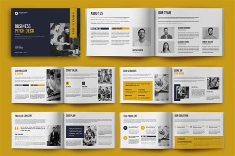 Project Pitch Deck Brochure Template Etsy Canada