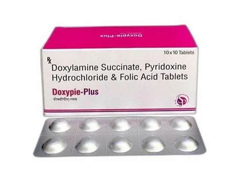 Doxylamine Succinate 20mg Pyridoxine Hydrochloride 20mg Folic Acid 5mg Tablet At Rs 950 Box