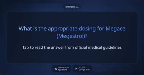 What Is The Appropriate Dosing For Megace Megestrol