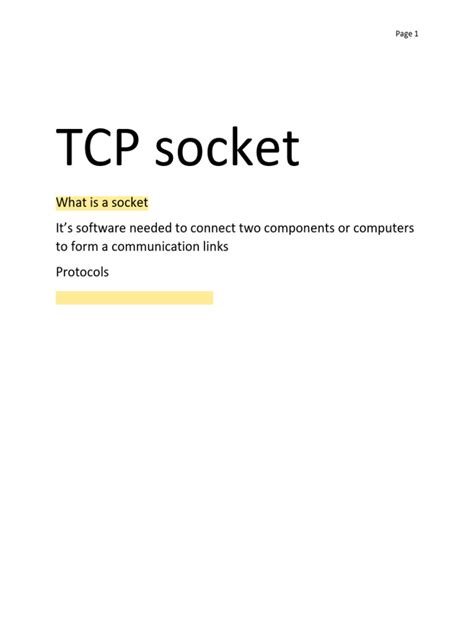Tcp Socket Pdf Internet Protocol Suite Transmission Control Protocol