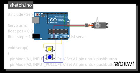 Button Servo Wokwi Esp32 Stm32 Arduino Simulator
