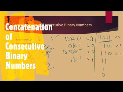 Concatenation Of Consecutive Binary Numbers