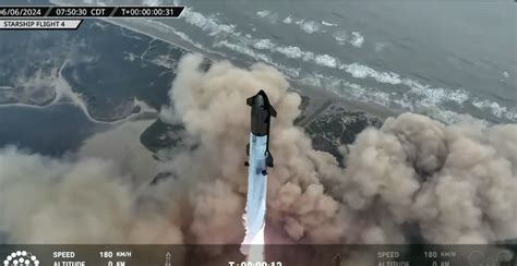 Spacex巨型星舰火箭第四次试飞 助推器和星舰均成功软着陆