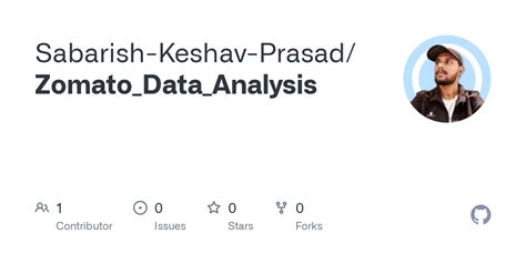 github sabarish keshav prasad zomato data analysis