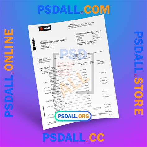 Nab Bank Statement Template In Pdf Format