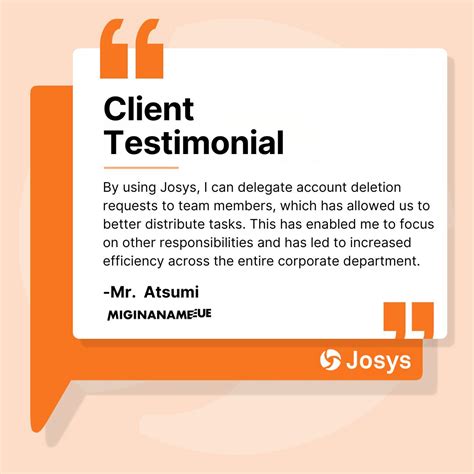 Clienttestimonial Josys Workflowoptimization Efficiencyboost Josys