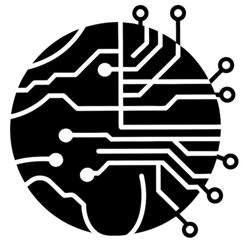 Global Technology Networks Circuit Board Globe Design Premium Ai