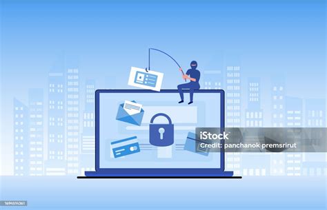 Phishing Scam Hacker Crime Attack And Personal Data Security Concept