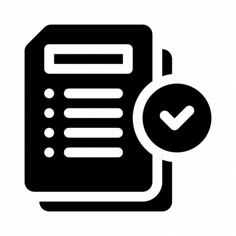 Document Checkmark Approval Quality Control Icon Download On