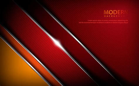 Red Overlap Dimension Background Modern Overlap Layer Design With Metallic Concept Stock