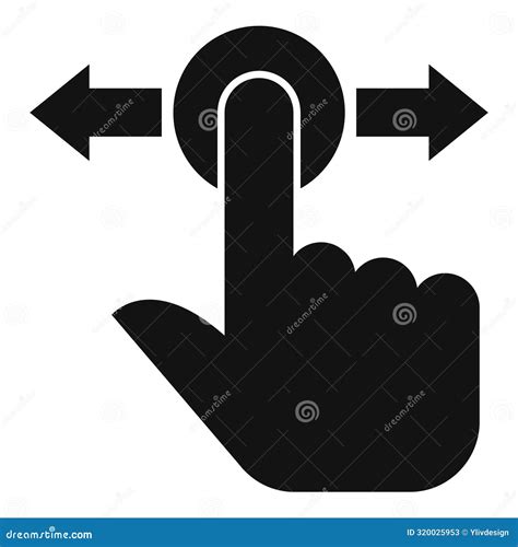 touch gesture icon for drag or swipe stock vector illustration of