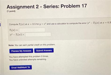 solved assignment 2 series problem 17 1 point compute