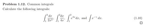 solved problem 1 12 ﻿common integralscalculate the