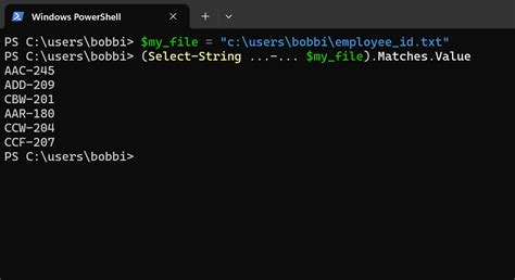 Powershell Use Select String And Output Only Matching Text