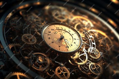 Premium Photo Abstract Visualization Of Clock Gears Morphing Generative Ai